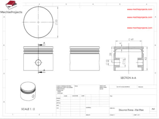 Piston Drawing With Dimensions