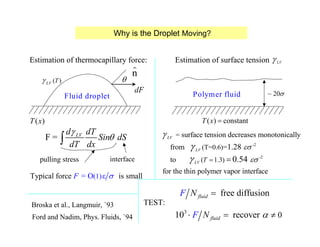 Droplet Propulsion by Thermal Modulation of the Liquid-Solid ...