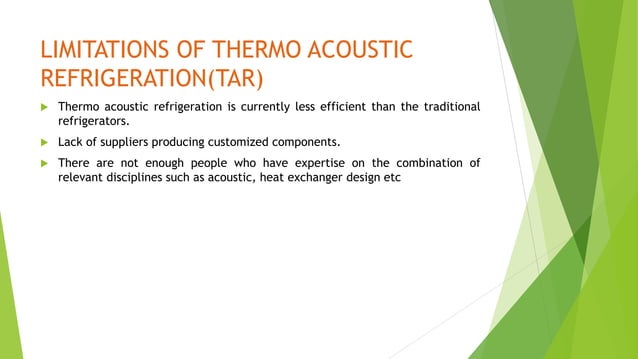 Thermo accoustic refrigeration with detail stack description | PPT ...