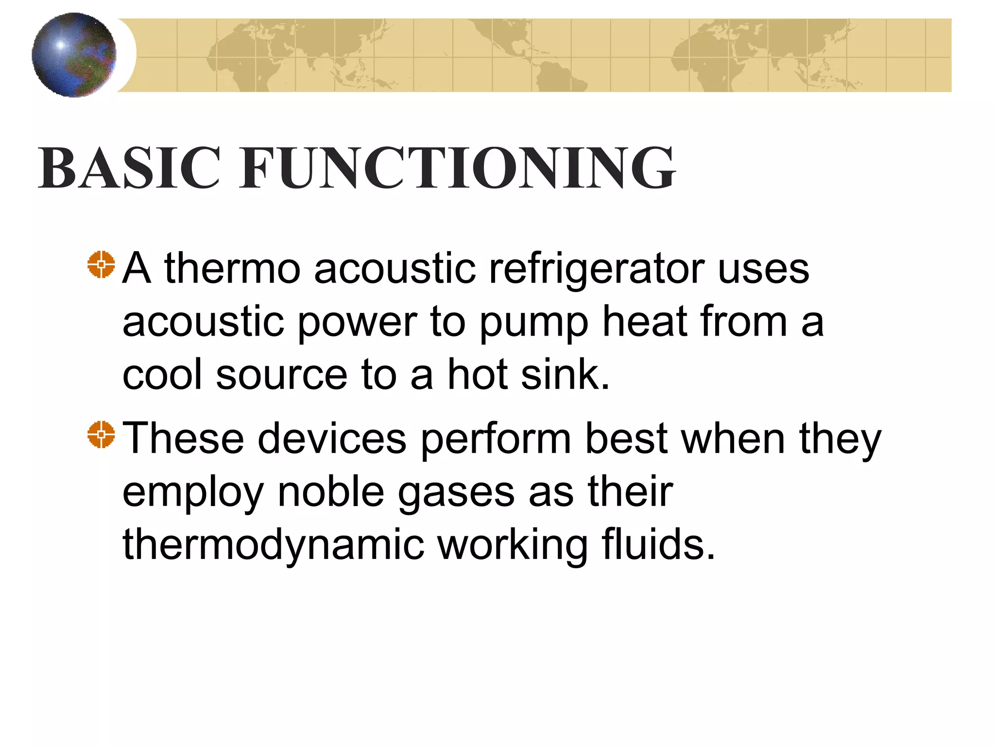 Thermo acoustic refrigeration | PPT