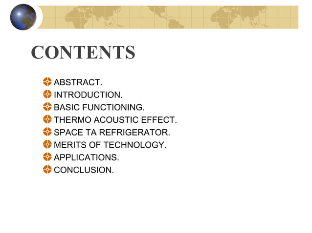 Thermo acoustic refrigeration | PPT