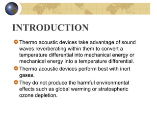Thermo acoustic refrigeration | PPT