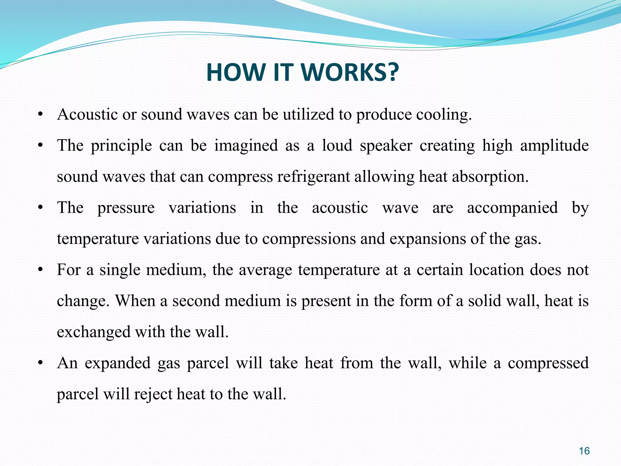 Thermo acoustic refrigeration | PPTX