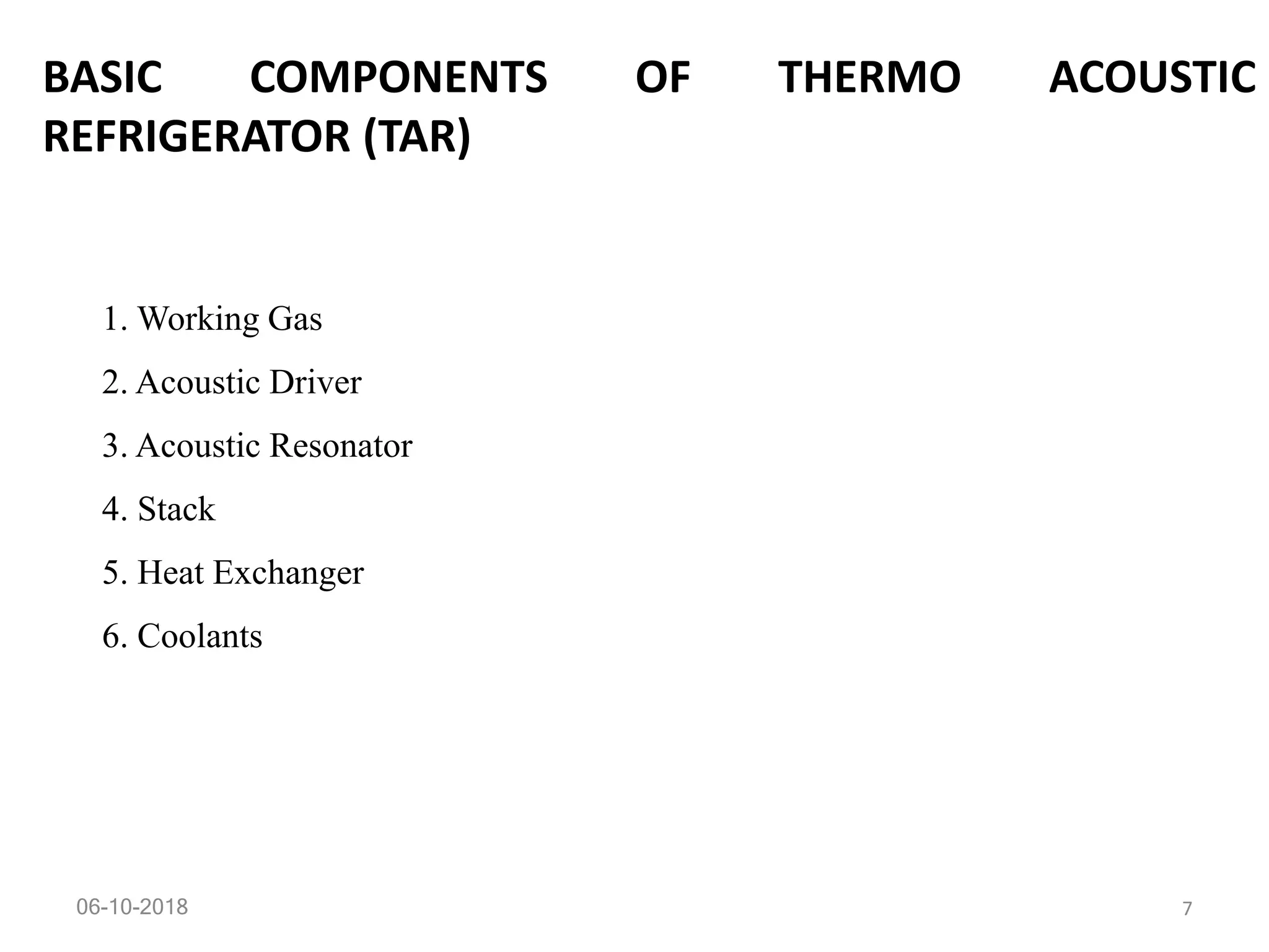 Thermo acoustic refrigeration | PPT