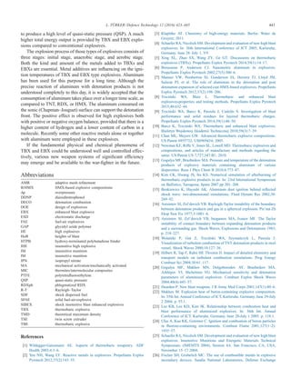 Thermobaric and enhanced blast explosives (tbx and ebx) | PDF
