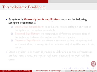 Basics of thermodynamics: system, work and heat | PDF