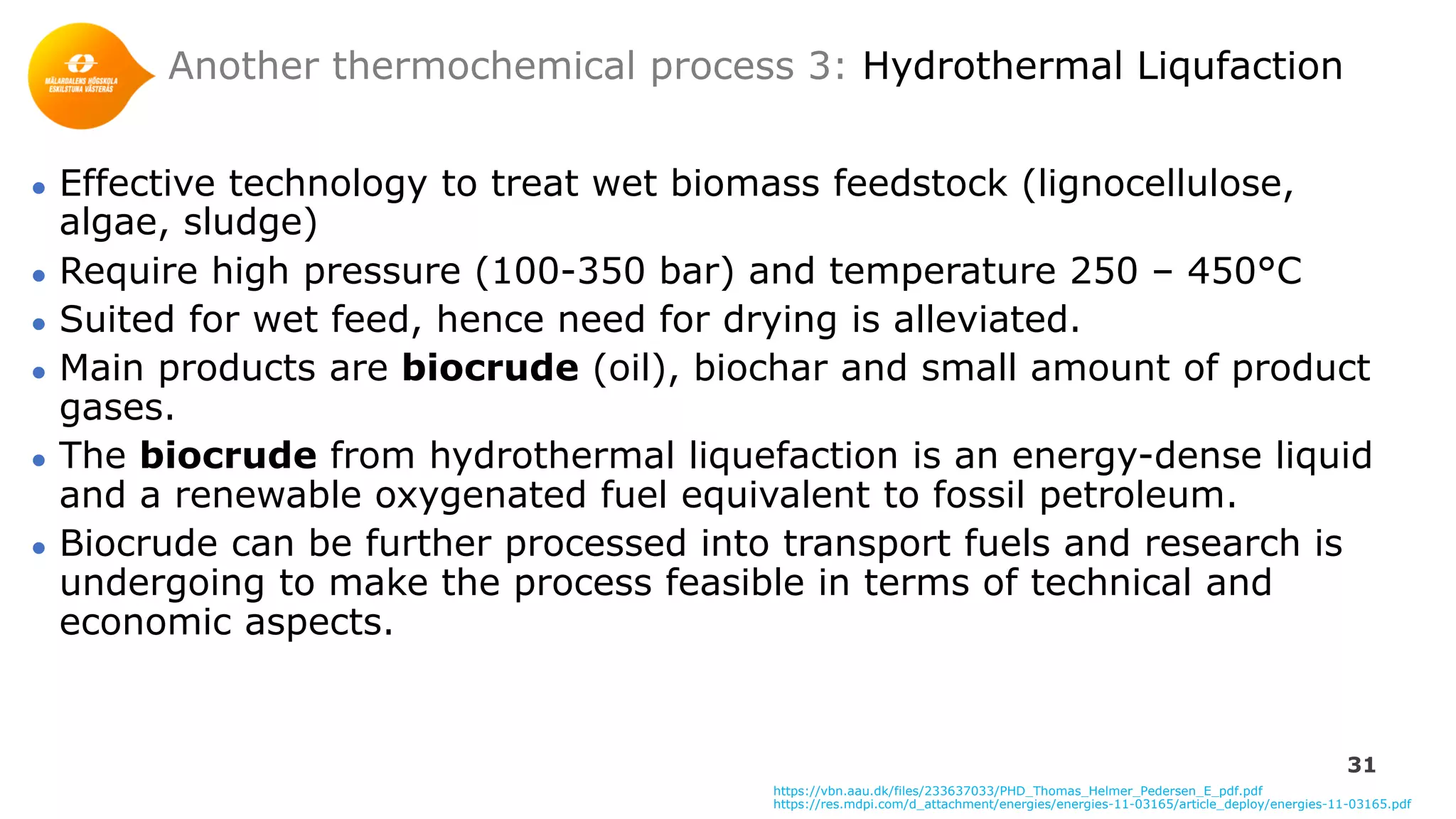 Thermochemical conversion of biomass | PDF
