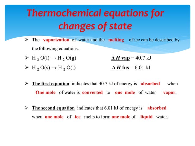 Thermochemical equations | PPTX | Chemistry | Science