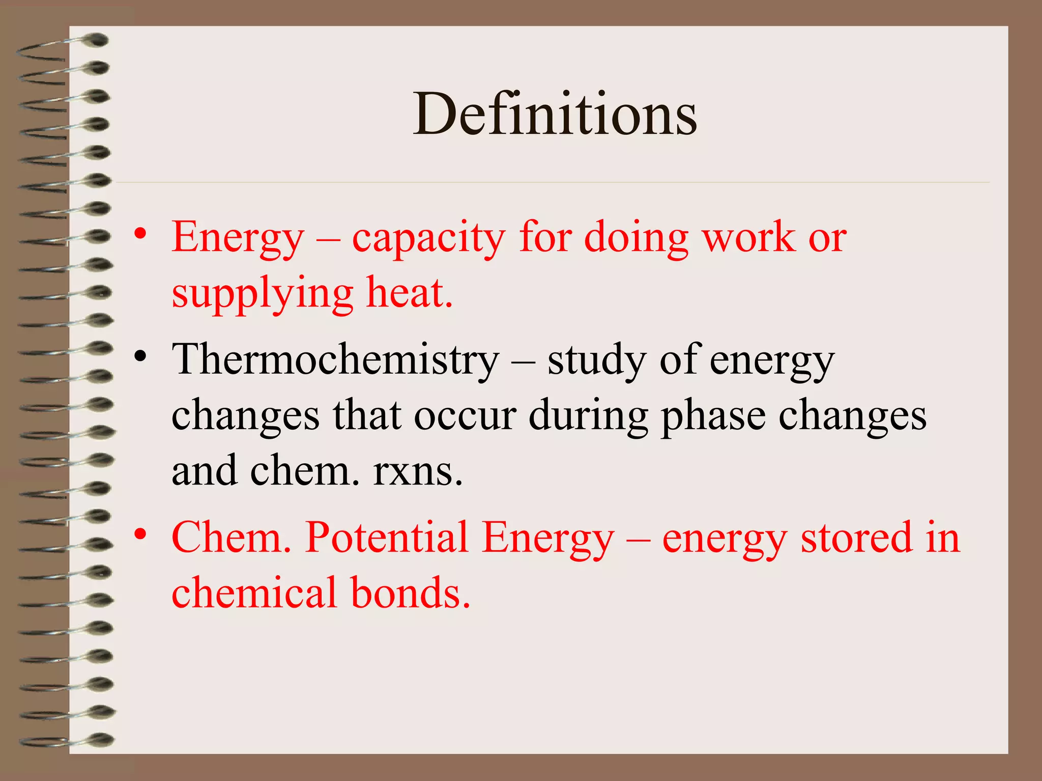 Thermochemistry | PPT