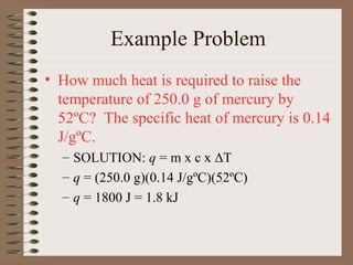Thermochemistry Examples