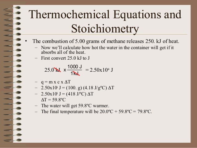 Thermochemistry Formulas