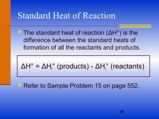 Heat Of Reaction Formula