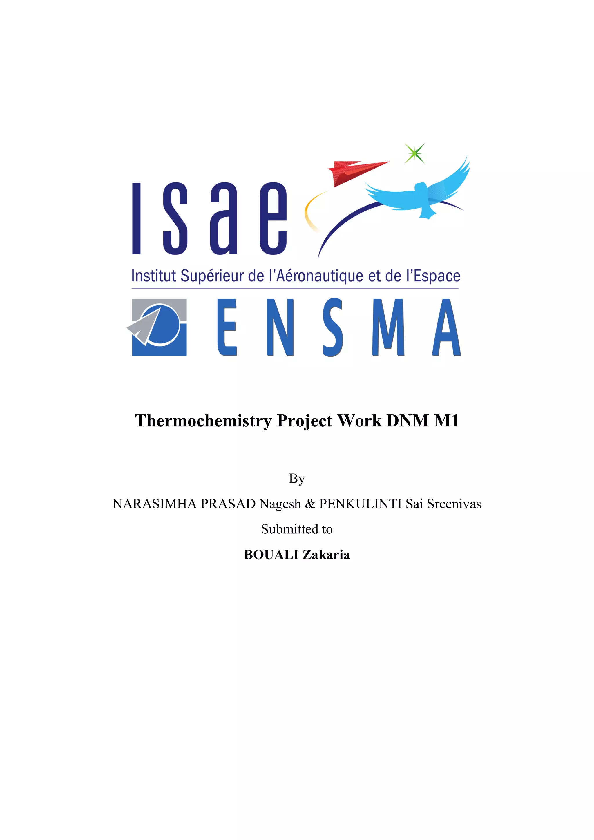 Thermochemical study of Energy associated with reactions using python ...