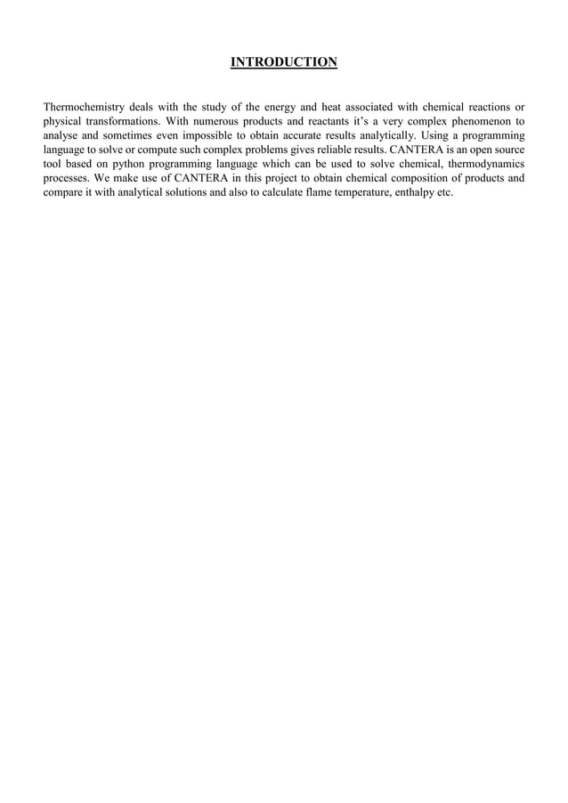 Thermochemical study of Energy associated with reactions using python ...