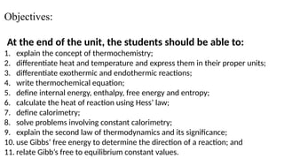 Thermochemistry (for ChET) for engineers | PPTX