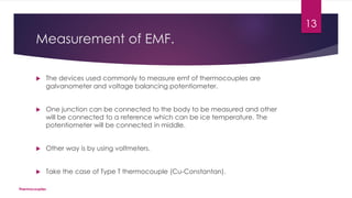 Thermocouple- Metrology& Instrumentation | PDF