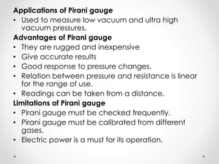 Thermocouple gauge & pirani gauge | PPTX