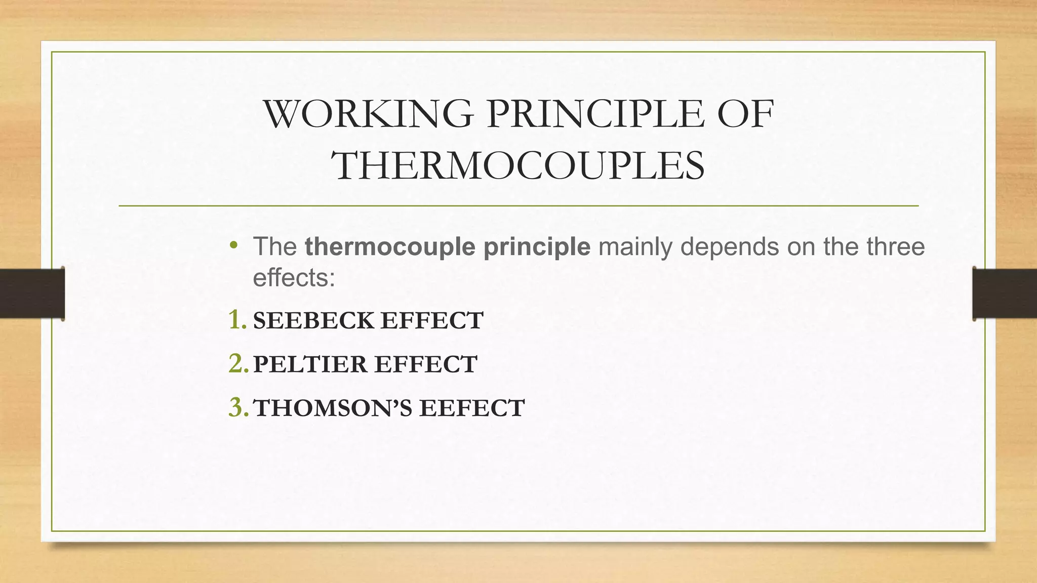 Thermocouples | PPTX