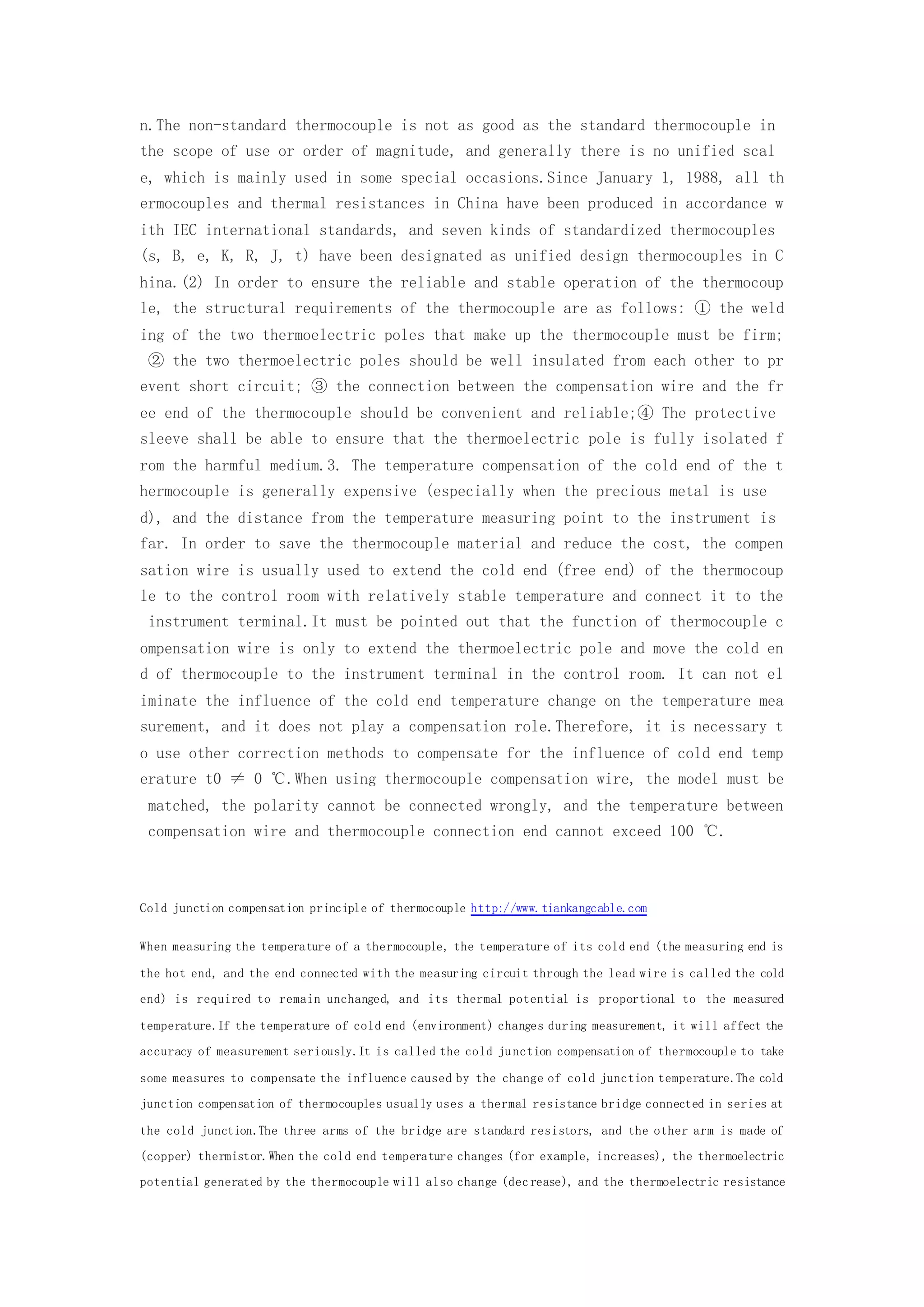 Thermocouple Temperature Measurement Principle And Common Faults Docx