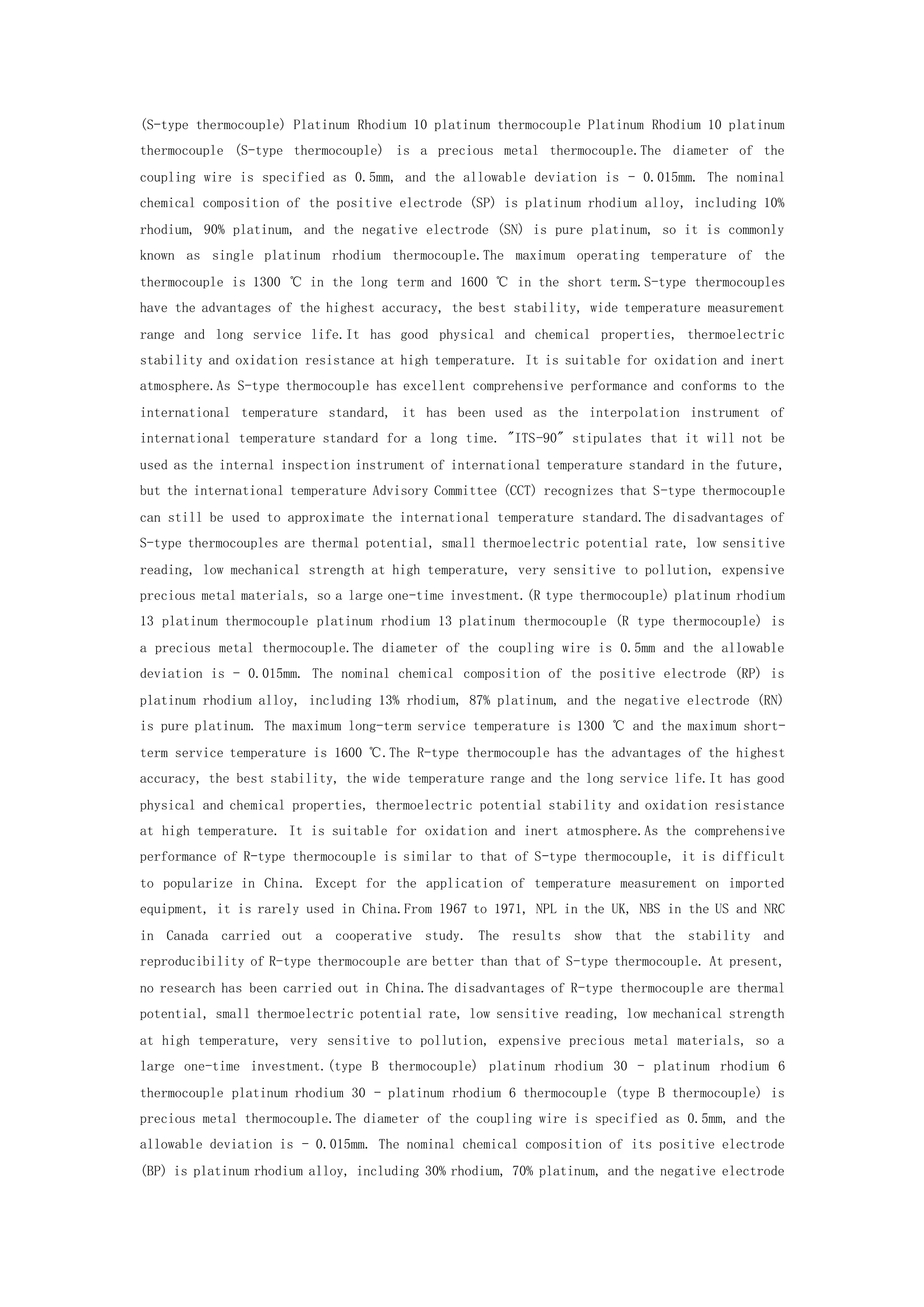 Thermocouple Temperature Measurement Principle And Common Faults Docx