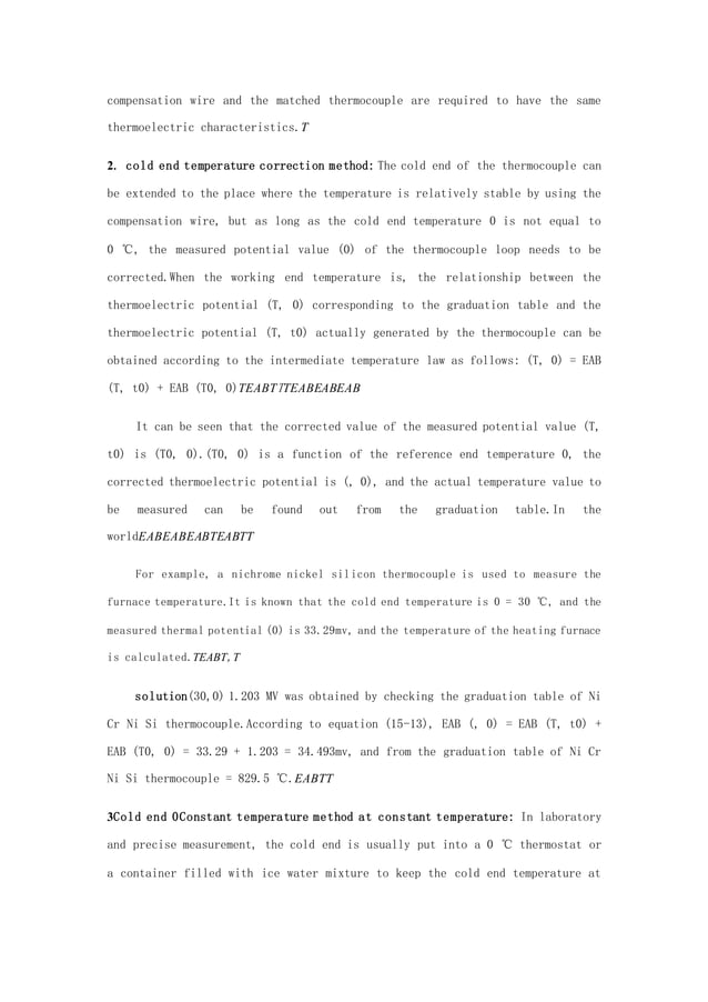 Thermocouple Temperature Measurement Principle And Common Faults Pdf