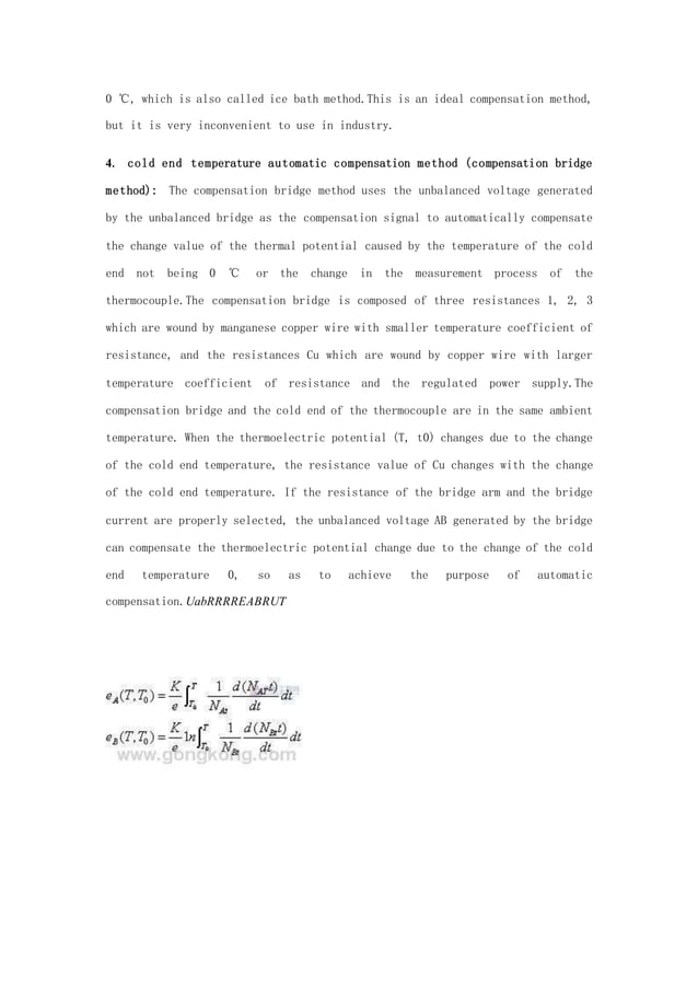 Thermocouple Temperature Measurement Principle And Common Faults Pdf