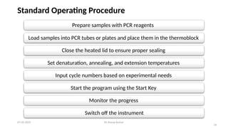 Thermocycler standard operating procedure | PPTX