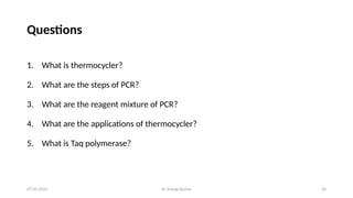 Thermocycler standard operating procedure | PPTX
