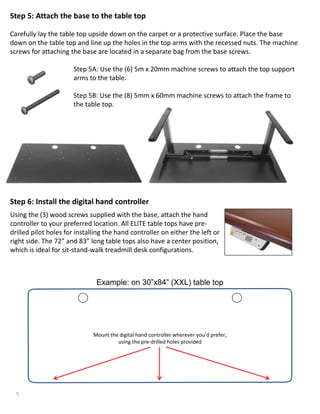 ThermoDesk ELITE Adjustable-Height Desk System - Installation and User ...