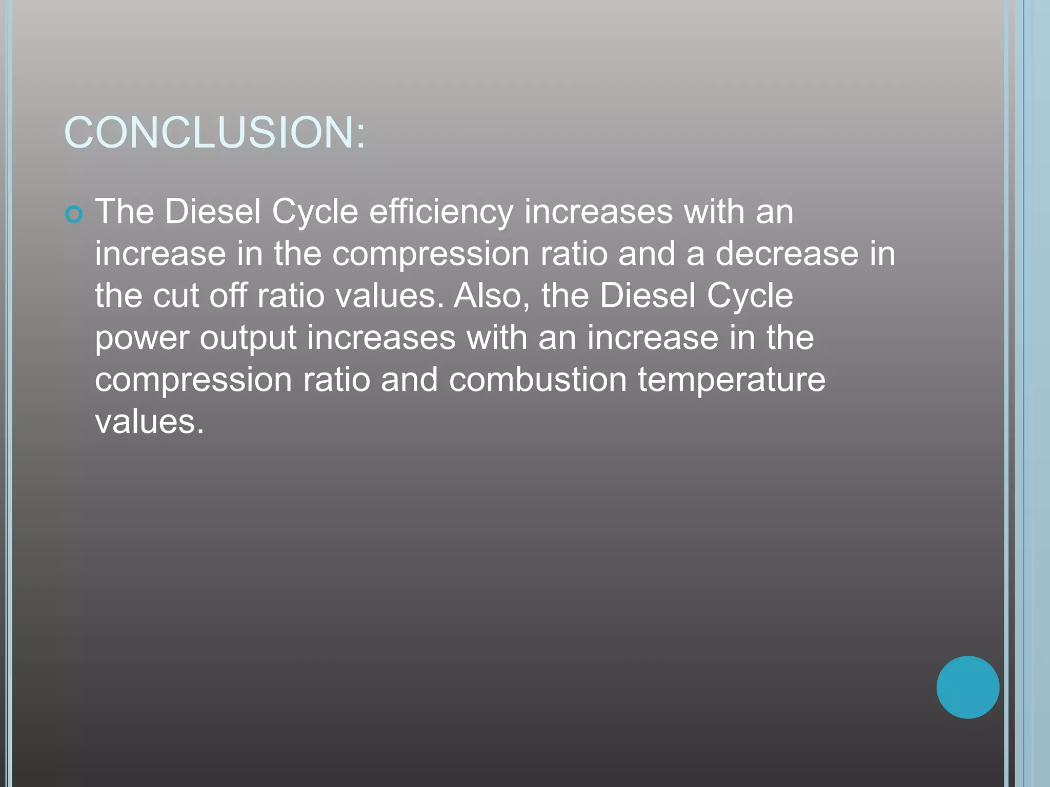 Thermodyamics: calculation of diesel cycle efficiency using EES ...