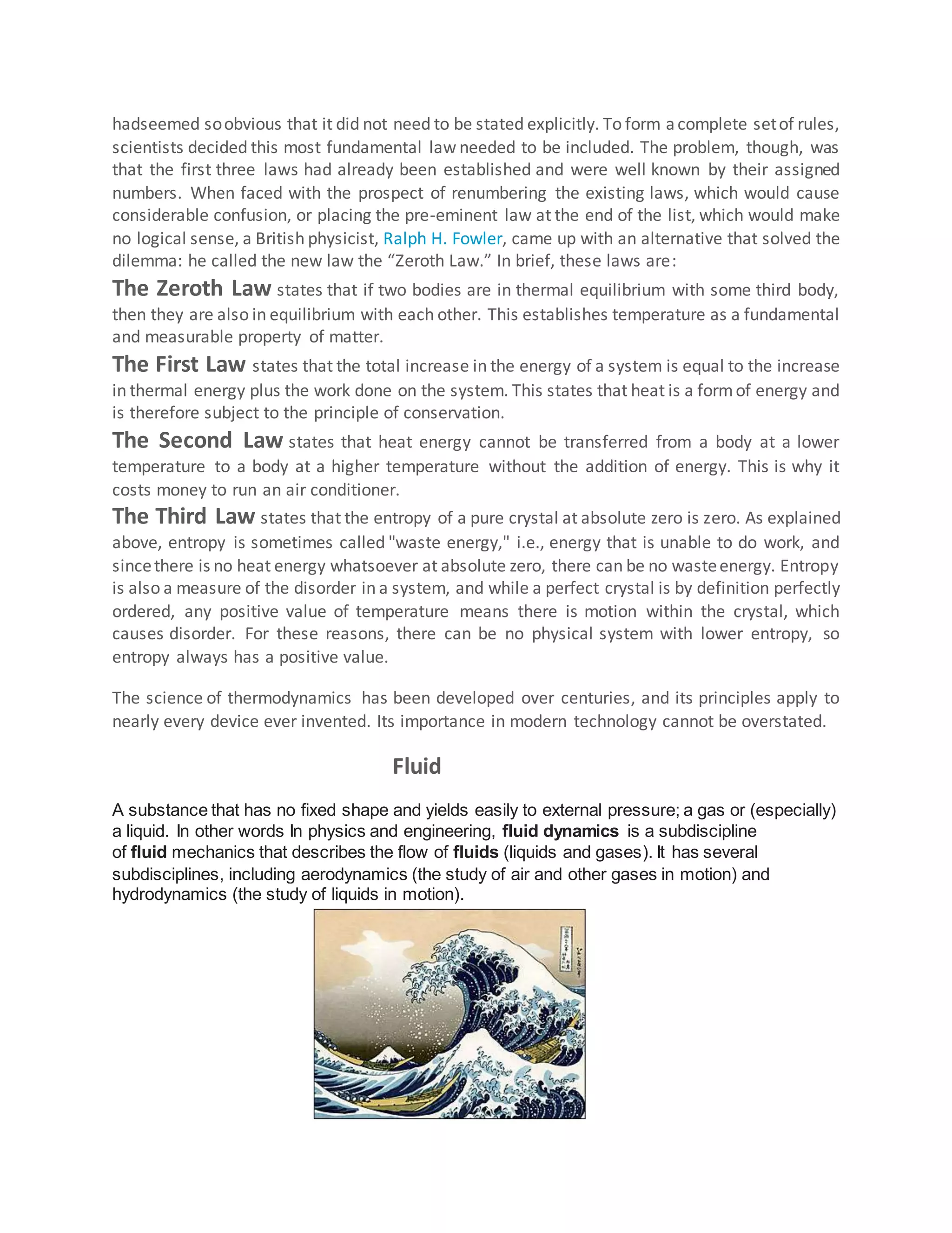 Thermodynamic and Fluids types | DOCX