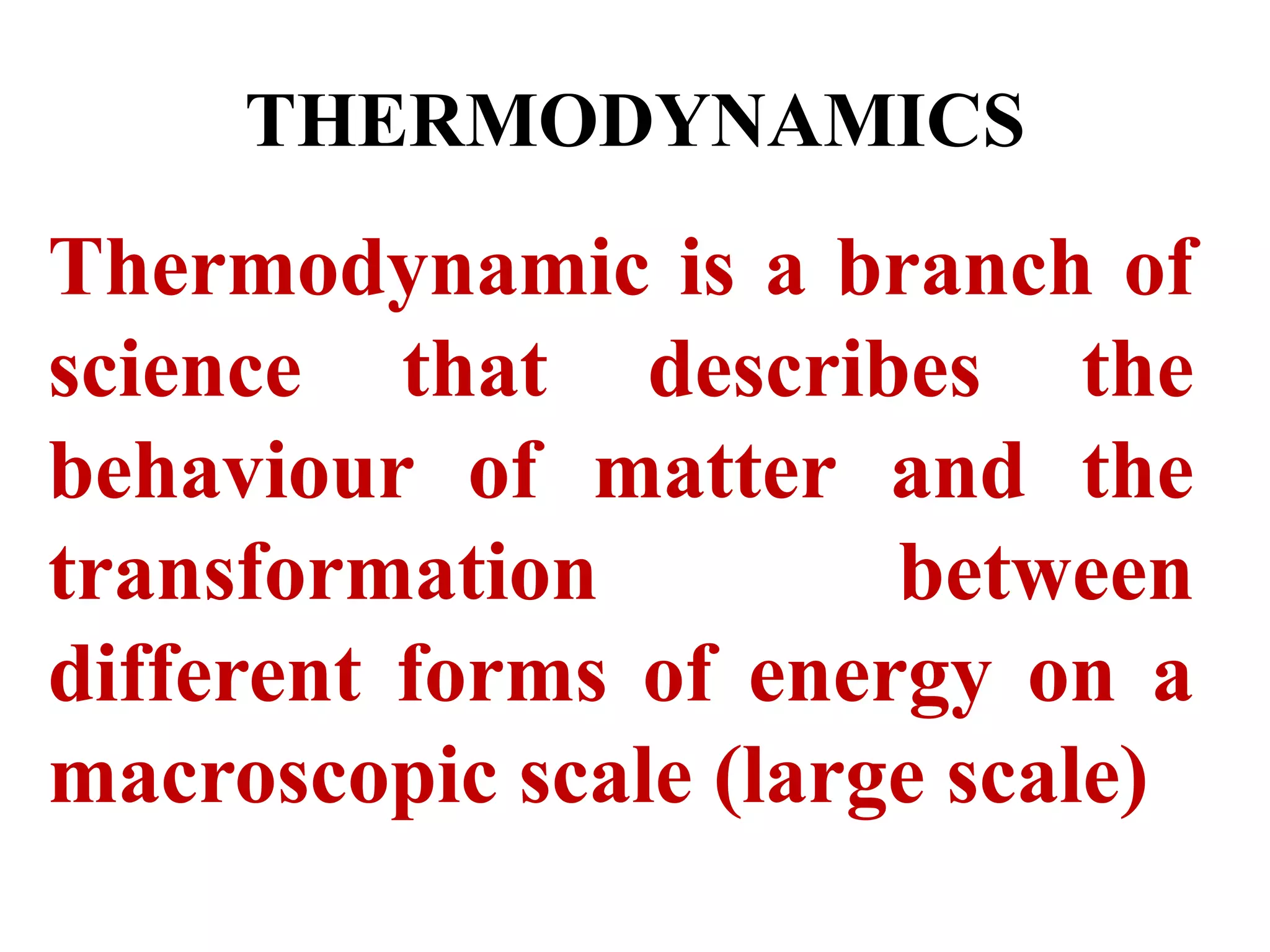 Thermodynamic I | PPTX