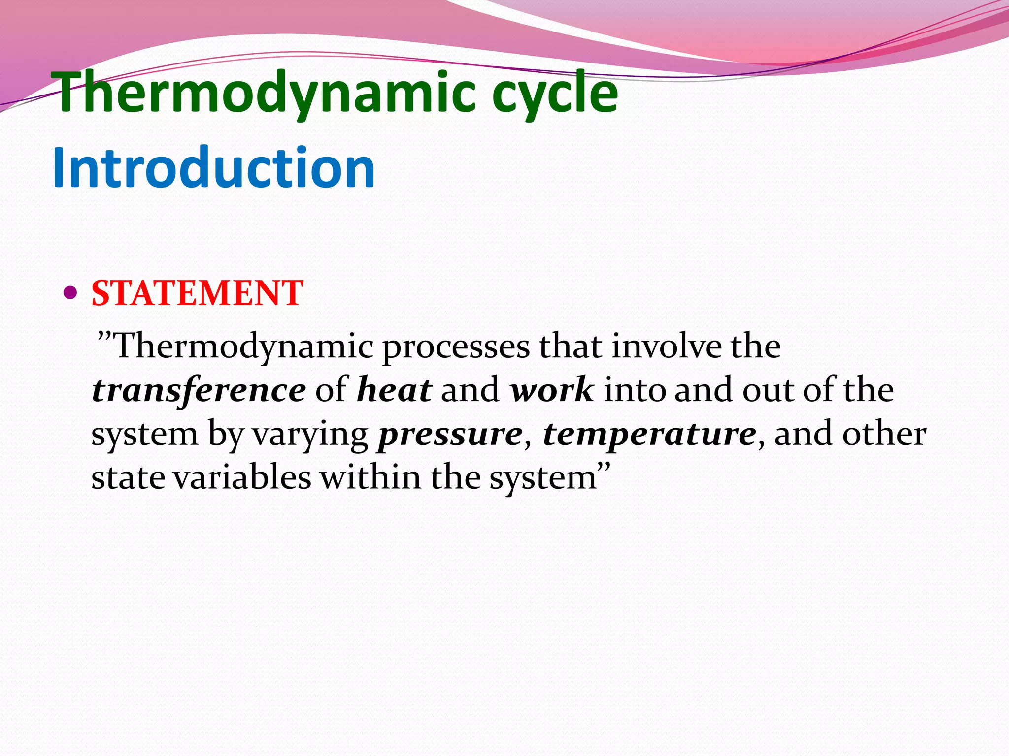 Thermodynamic cycles | PPTX