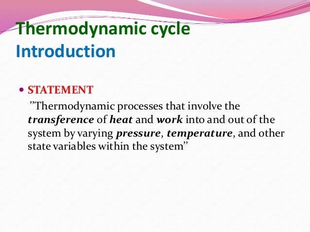 Thermodynamic cycles
