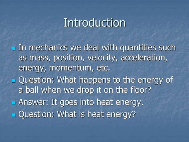 Introduction To Thermodynamics lecture01 | PPT