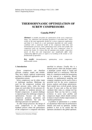 Thermodynamic optimization of | PDF | Technology & Computing