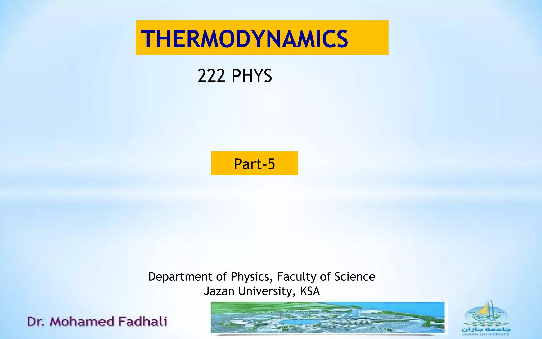Thermodynamics, part 4 | PPT