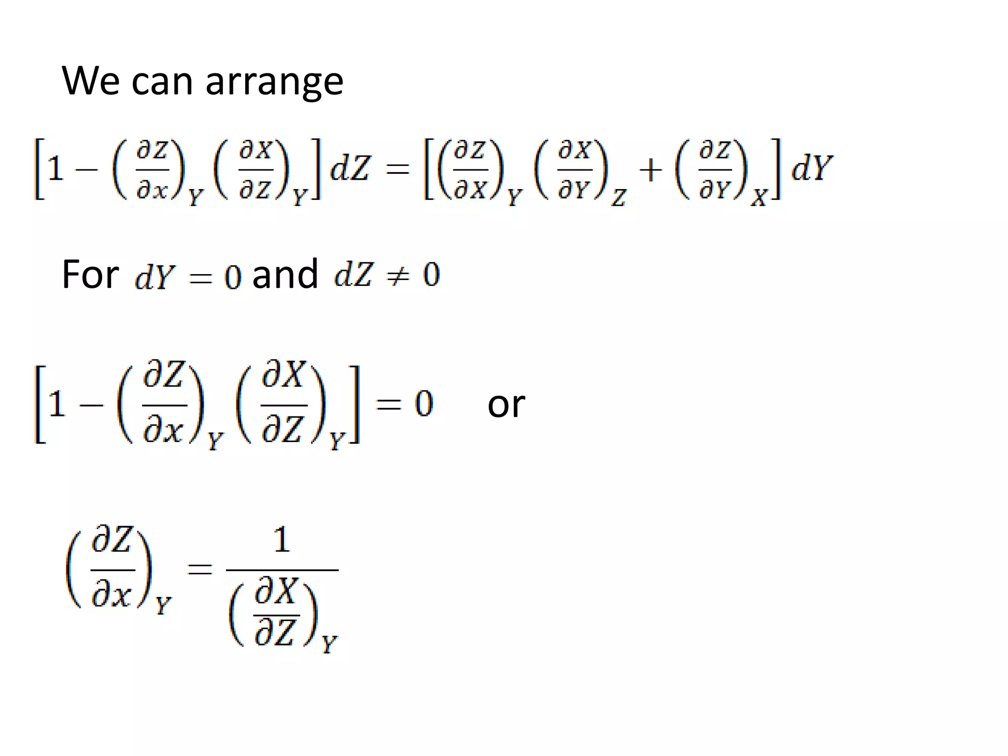 Thermodynamic partial diff | PPTX