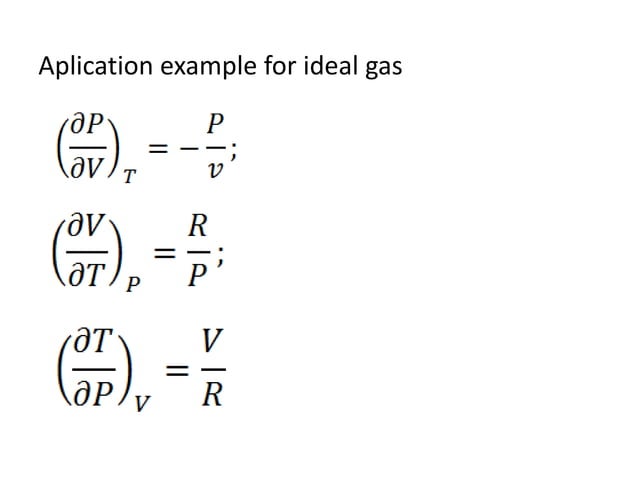 Thermodynamic partial diff | PPT