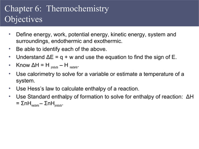 Thermochemistry | PPT