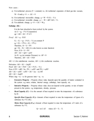 Thermodynamics notes | DOCX