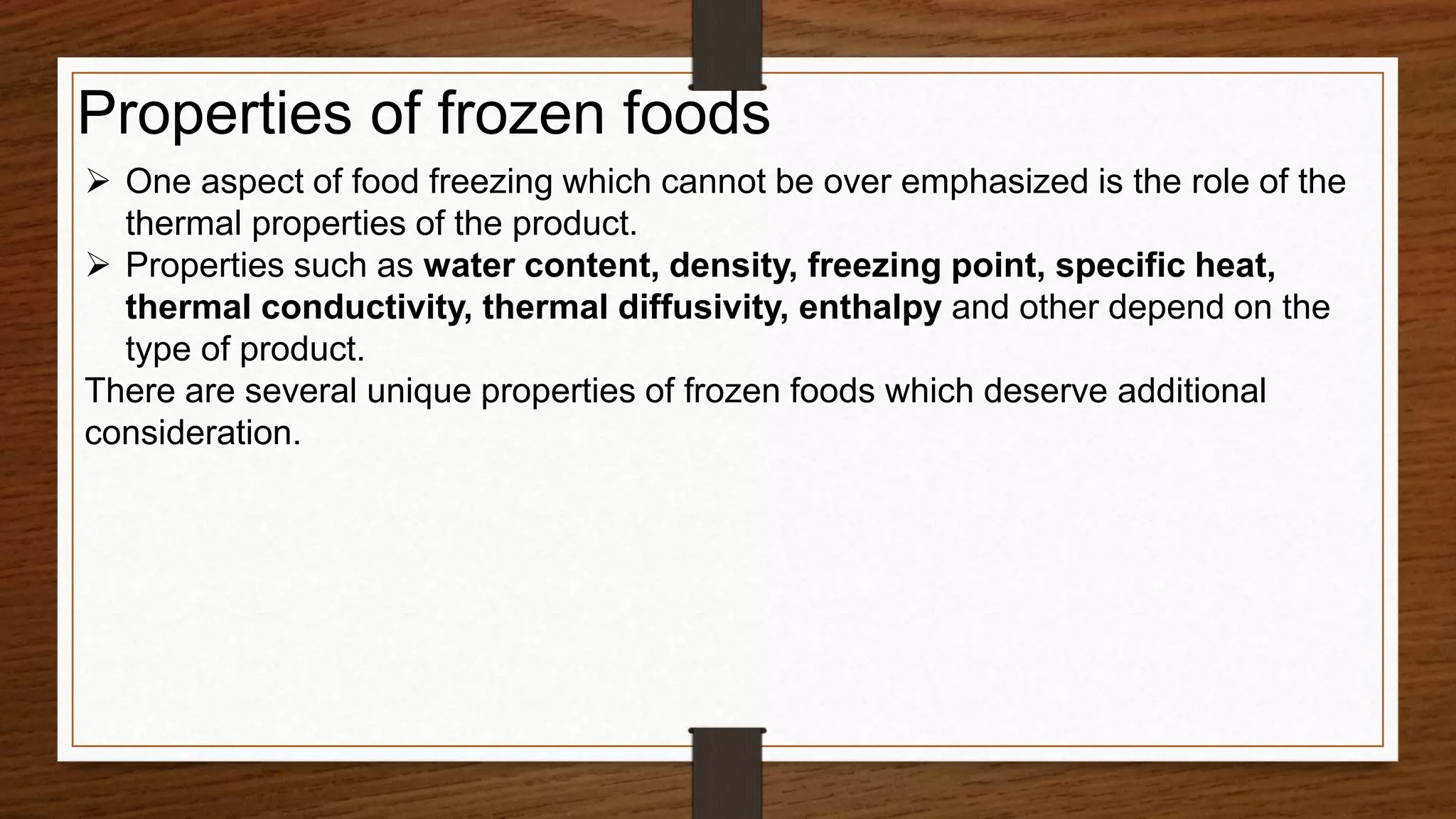 Thermodynamics of Food Freezing | PPTX