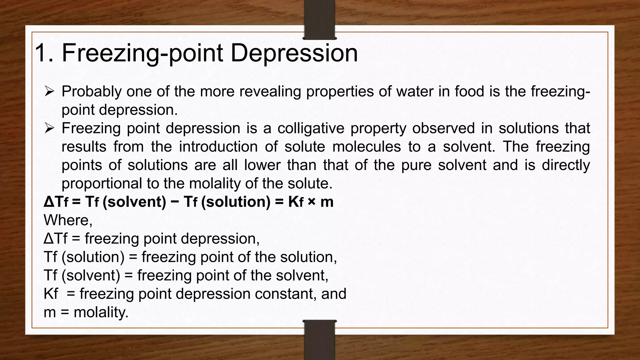 Thermodynamics of Food Freezing | PPTX