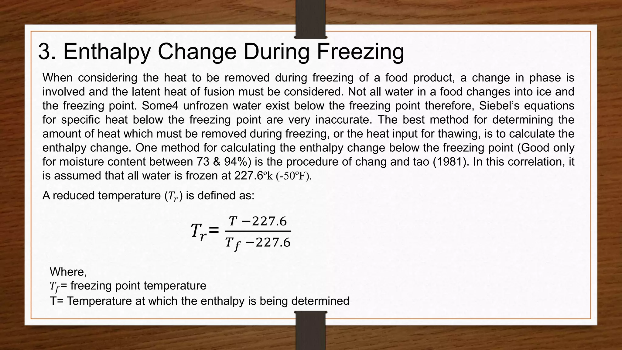 Thermodynamics of Food Freezing | PPTX