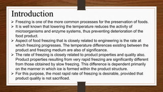 Thermodynamics of Food Freezing | PPTX