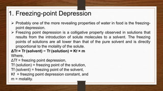 Thermodynamics of Food Freezing | PPTX