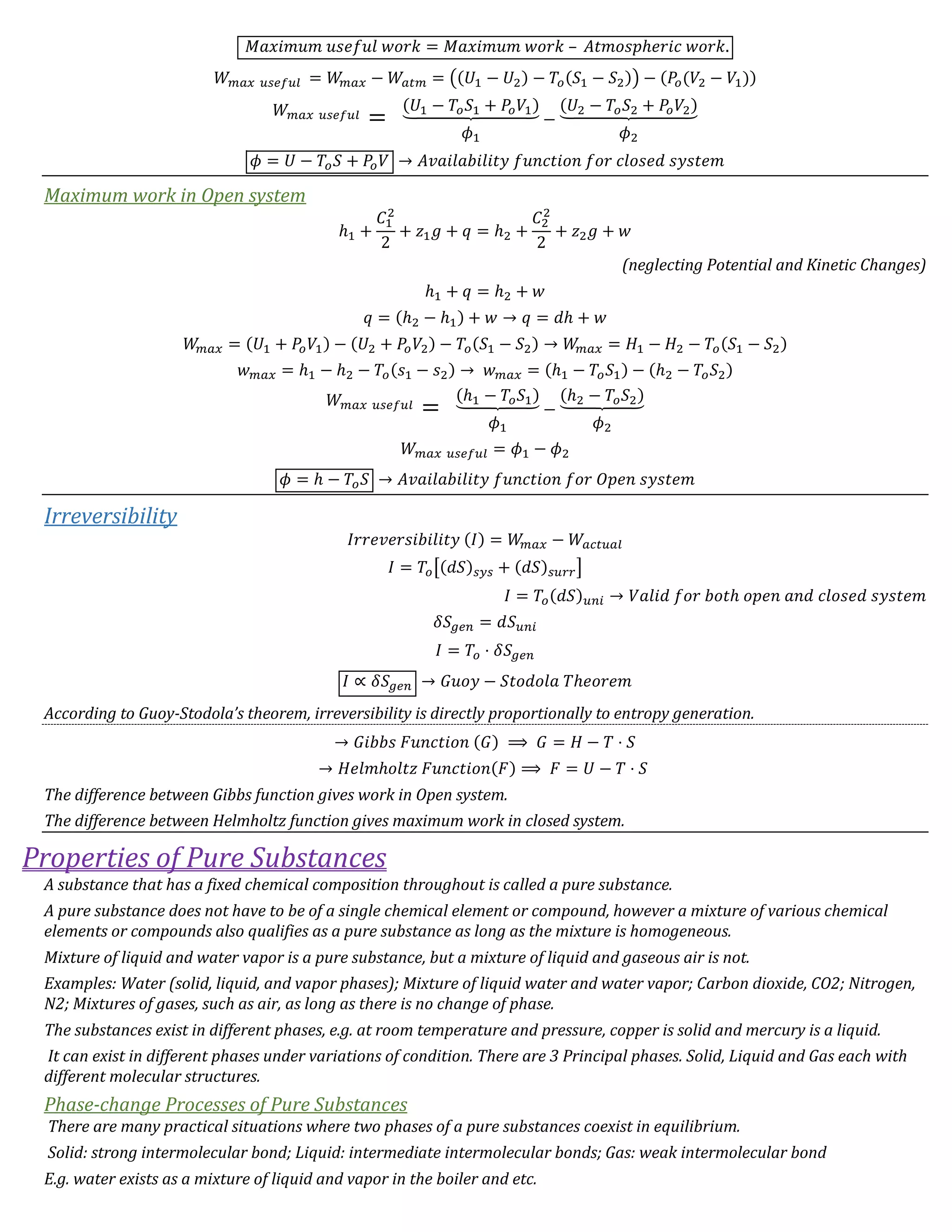 thermodynamics notes for gate | PDF