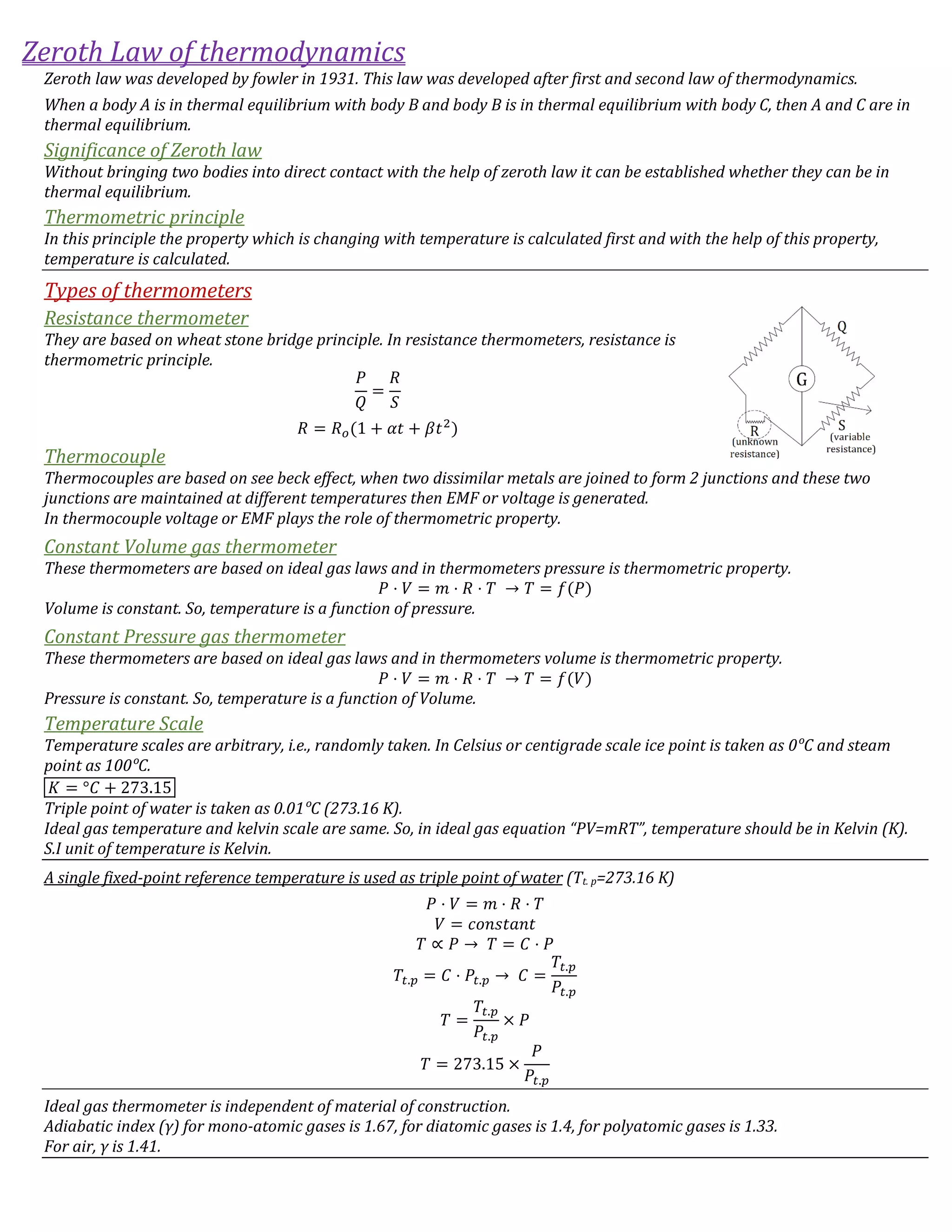 thermodynamics notes for gate | PDF