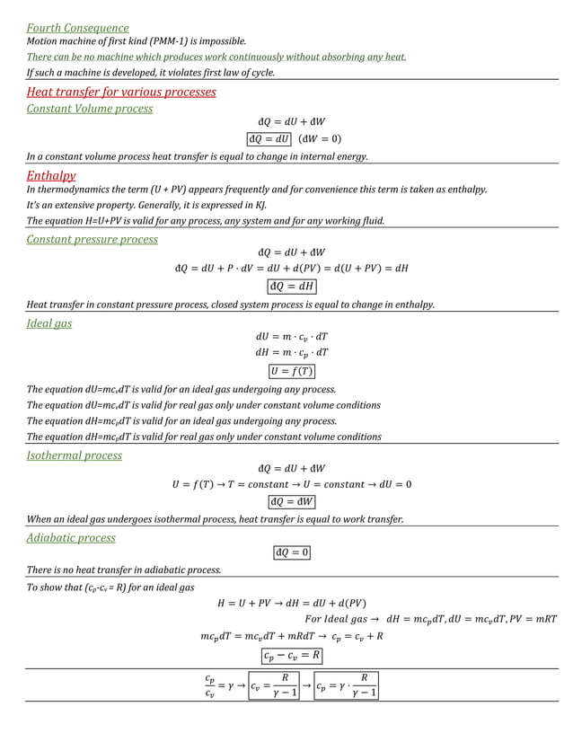 thermodynamics notes for gate | PDF | Chemistry | Science