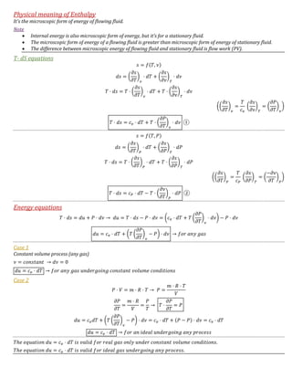 Thermodynamics Formula Sheet